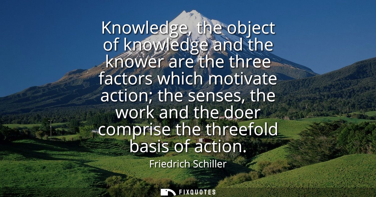 Knowledge, the object of knowledge and the knower are the th...