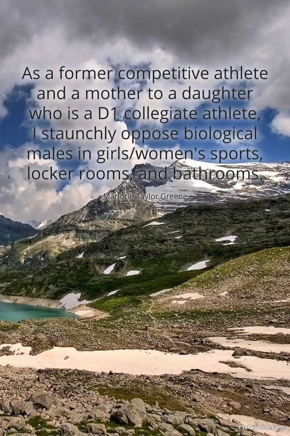 Marjorie Taylor Greene on biological males in women sports