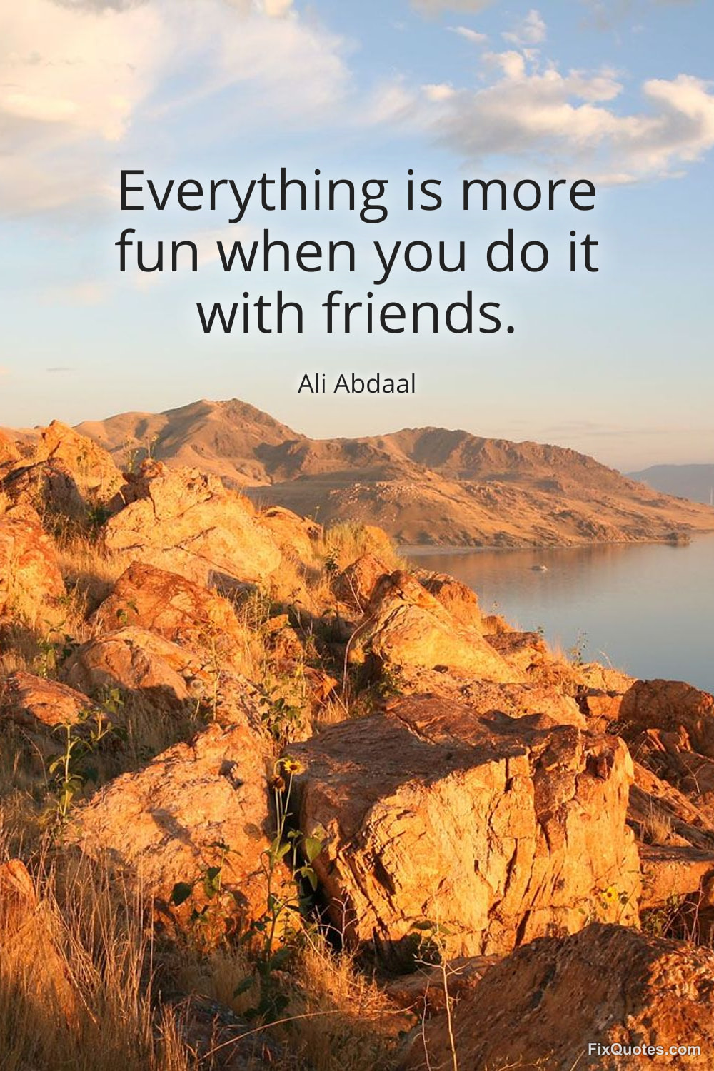 Everything Is More Fun With Friends - Ali Abdaal Quote
