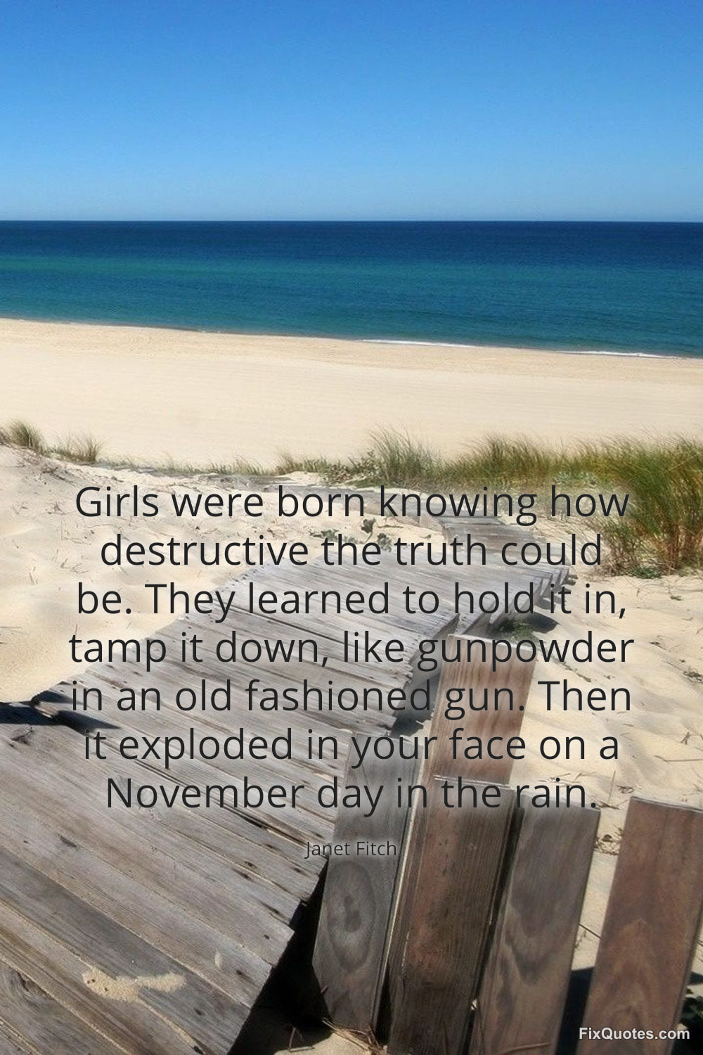 Janet Fitch quote: silenced truth and its cost