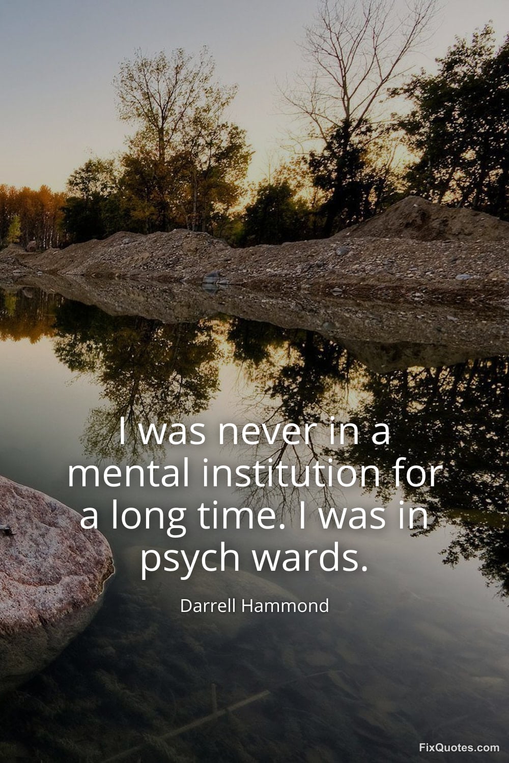 Darrell Hammond quote on mental institution vs psych ward