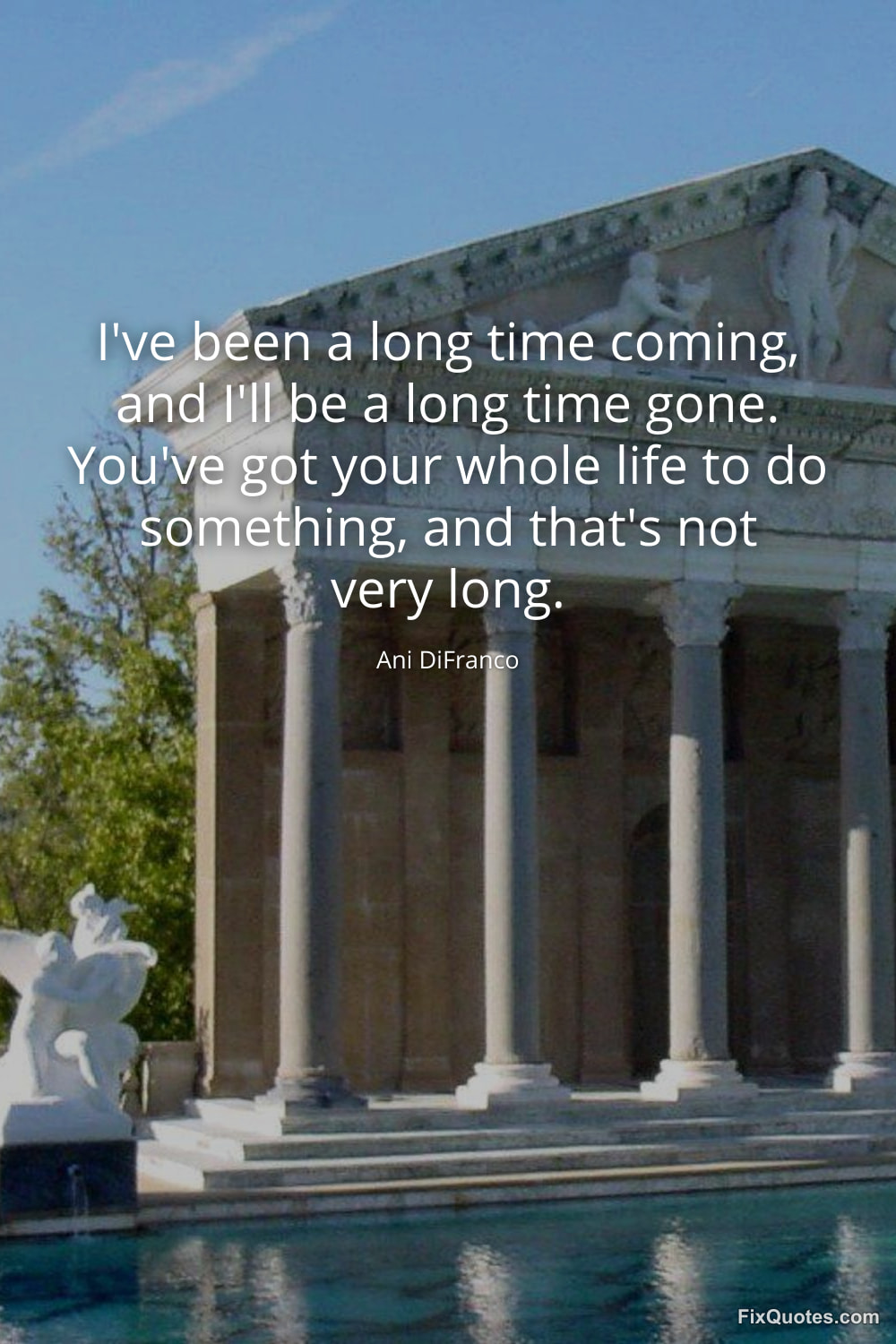 I've been a long time coming, and I'll be a... - Ani DiFranco