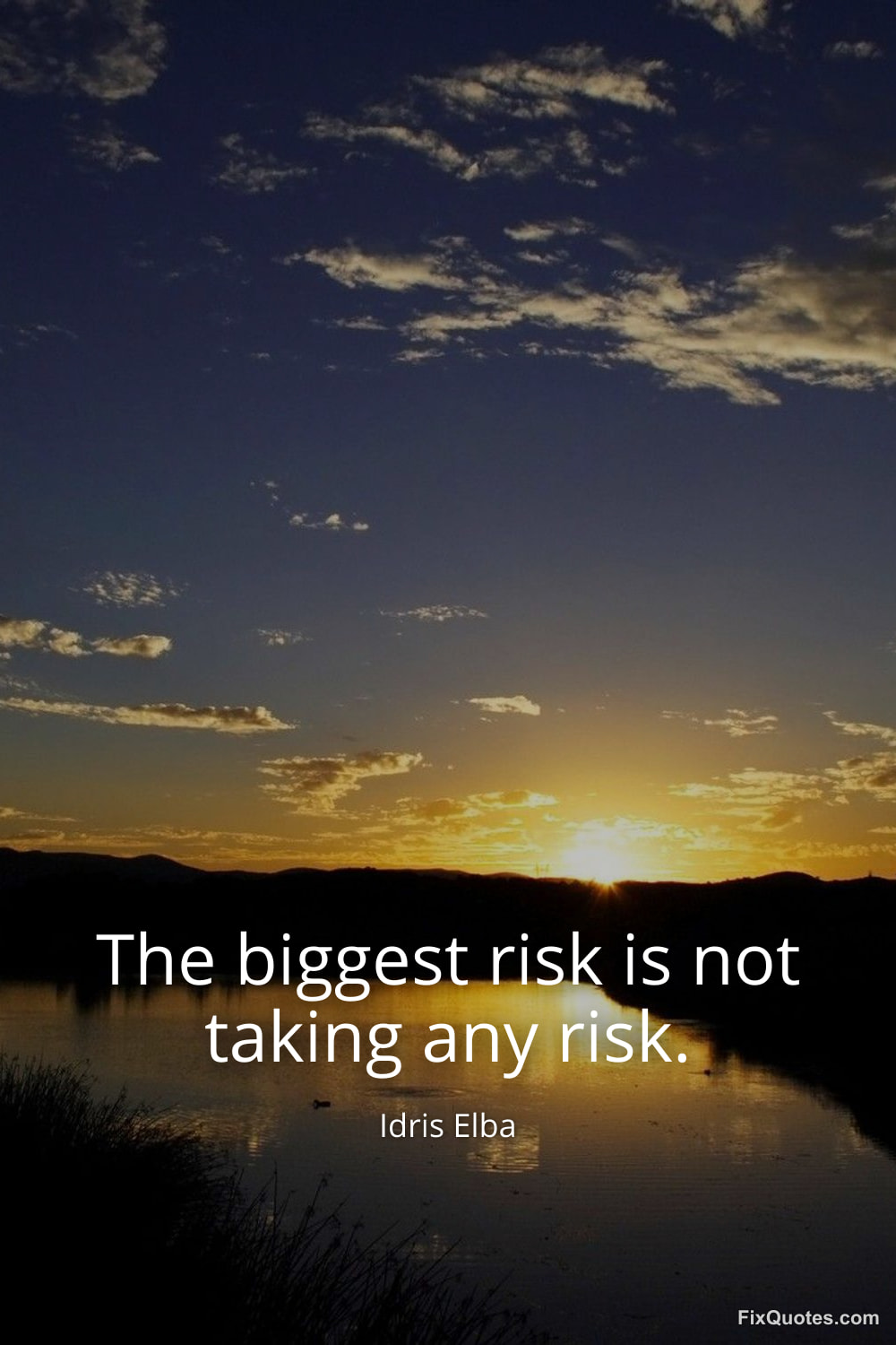 The biggest risk is not taking any risk - Idris Elba