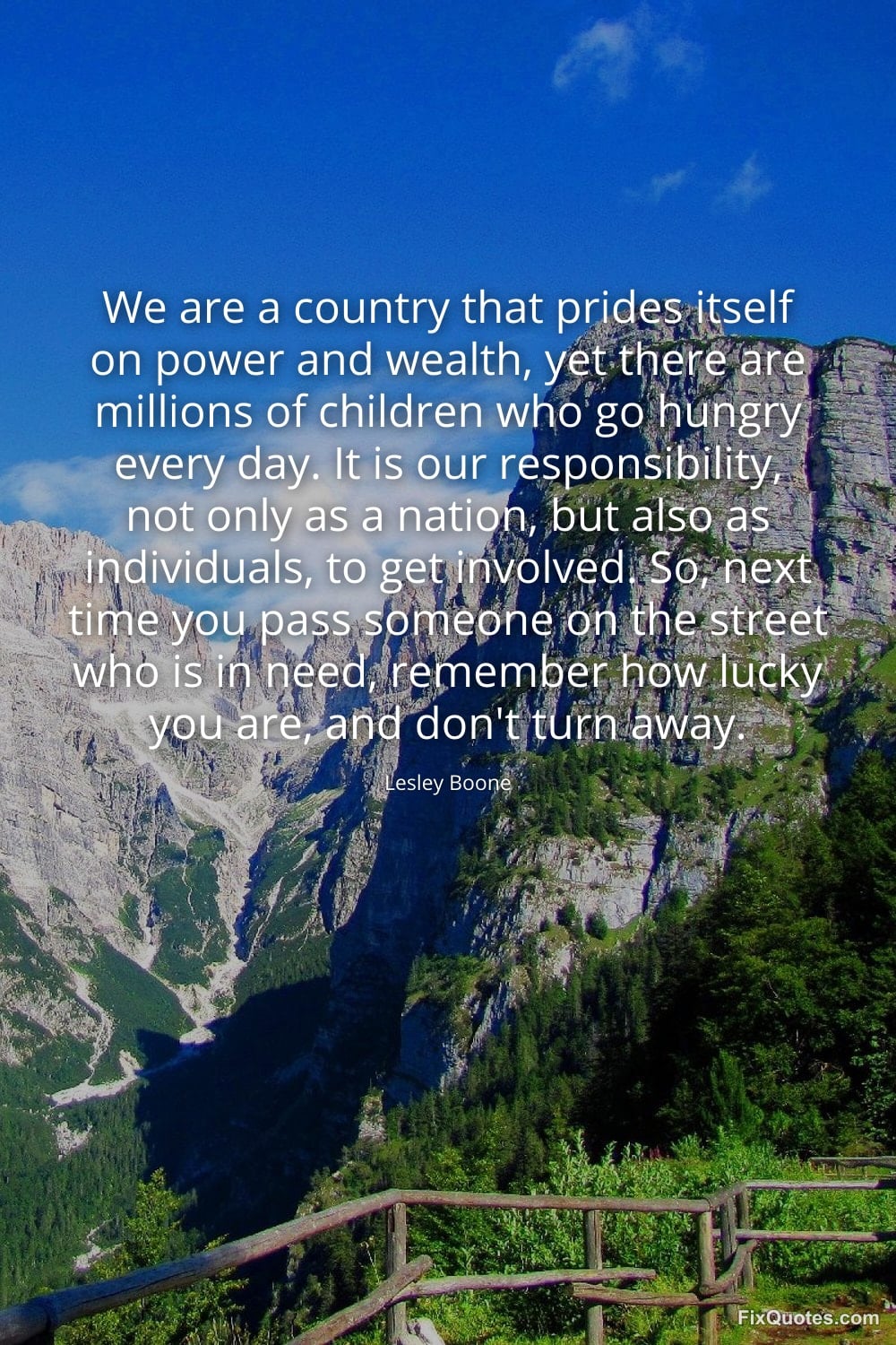 Hunger, Responsibility, and Not Turning Away