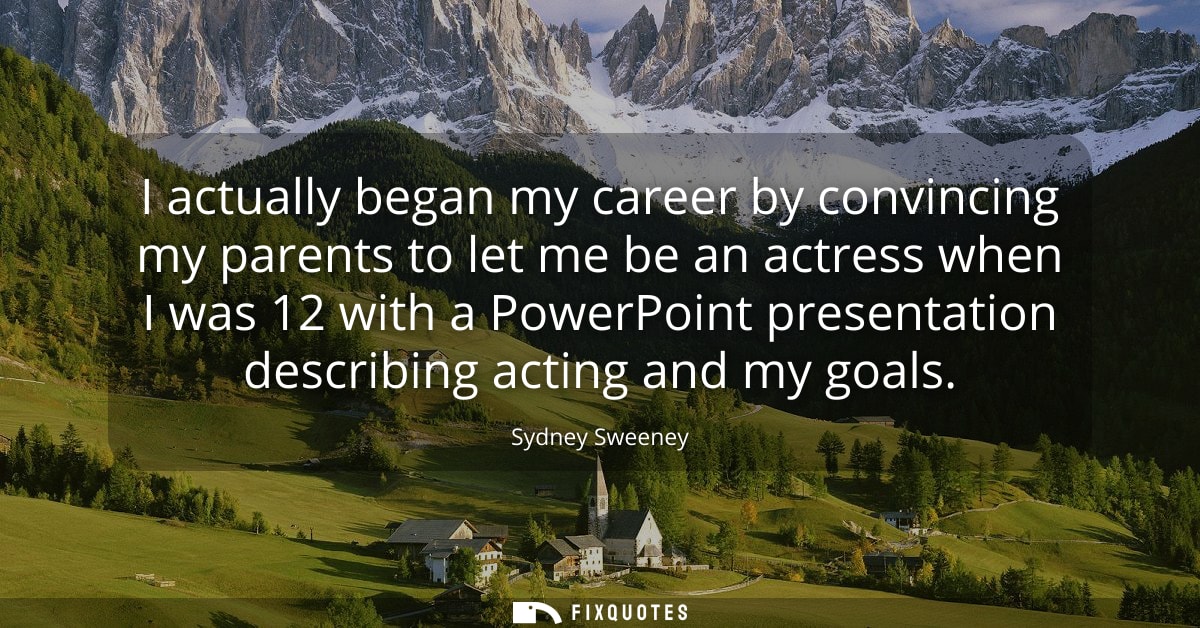 Sydney Sweeney PowerPoint at 12: Early Ambition