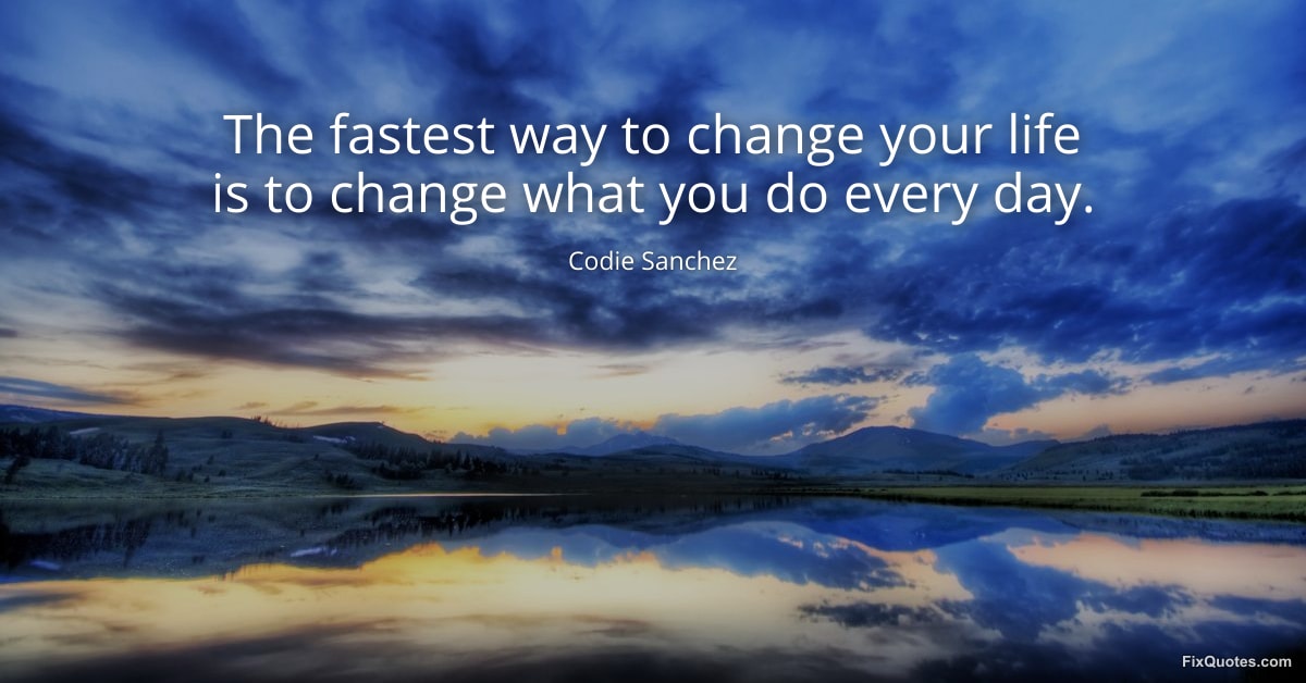 Change Your Life by Changing Daily Habits - Codie Sanchez