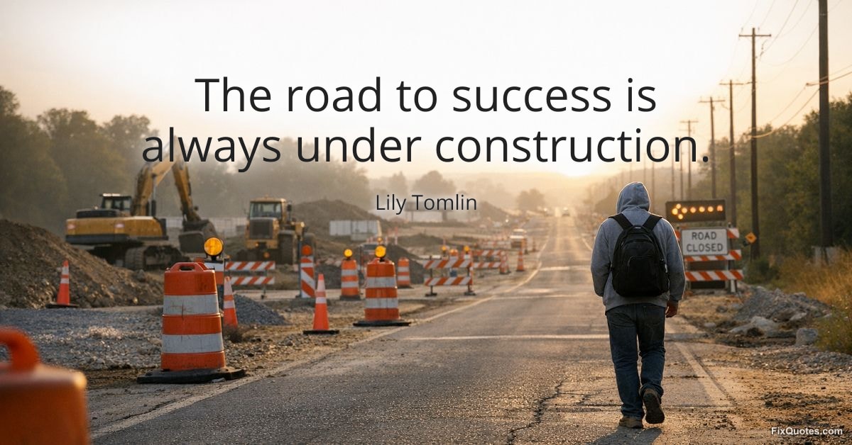 The Road to Success Is Always Under Construction by Lily Tomlin
